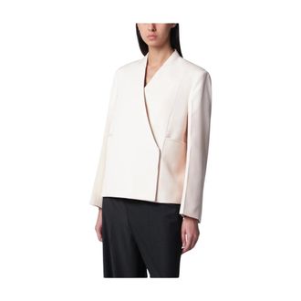 Jil Sander Zweireihiger Wollblazer - - Jackets - Damen - Beige - S