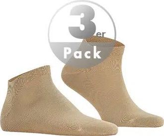 Falke Herren Sneakersocken beige Baumwolle unifarben