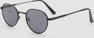 Mango Lunettes de soleil métalliques rondes noir - Homme - Taille unique - MANGO MAN