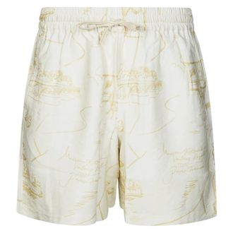 Maison Kitsun&eacute; Herren, Shorts, Wei&szlig;, SGr&ouml;&szlig;e