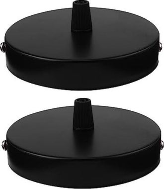 Artibetter Base Plafonnier Ronde 3.74 Pouces En Acier Noir - Ch&acirc;ssis Suspension Pour Lustres Int&eacute;rieurs Lot De 2 Pi&egrave;ces Installation Facile Et Durable Pour &Eacute;clai