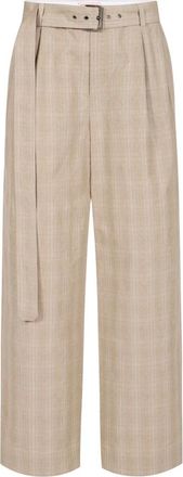 Iceberg Femme, Pantalons, Beige, Taille: 36 FR Pantalon &agrave; carreaux coupe confort