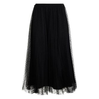 Red Valentino Femme, Jupes, Noir, Taille: 42 FR Robe Midi avec Drap&eacute; Souple