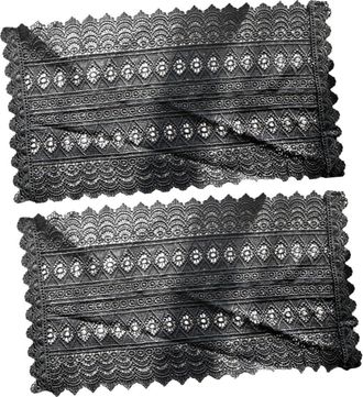 BESPORTBLE Franz&ouml;sisches Spitzen Tischset 2 St&uuml;ck Tischdeko f&uuml;r Hochzeit und Party Feines Spitzenmaterial Schwarz 25X40cm Haushalt und Festtagsdekoration