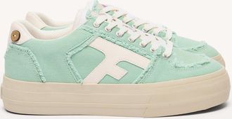 Faguo Baskets en toile vert menthe