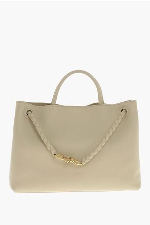 Bottega Veneta Leather Tote Bag with Golden Effect details Frontal Gr&ouml;&szlig;e Unica