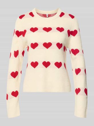 Only Regular Fit Pullover mit Allover-Muster Modell ELYNA