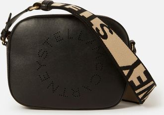 Stella McCartney Logo Crossbody Camera Bag, Woman, Black