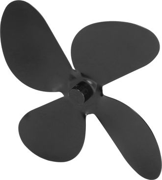 CHICIRIS Ofenventilatorfl&uuml;gel aus Aluminiumlegierung, Langlebiges 4-Blatt-Kit f&uuml;r Holzofen-Kaminventilatorzubeh&ouml;r mit Sechskantschl&uuml;sselschraube (Black)