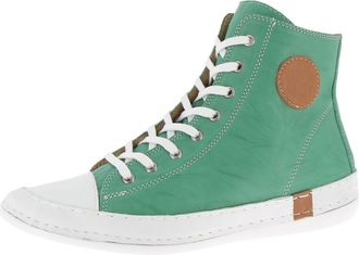 Andrea Conti Damen High Top Sneaker, Jade, 38 EU