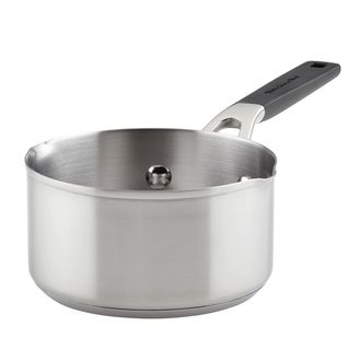 KitchenAid Edelstahl Kochtopf mit Ausgießer 1 Viertel gebürsteter Edelstahl, 71018, Edelstahl Gebürstet