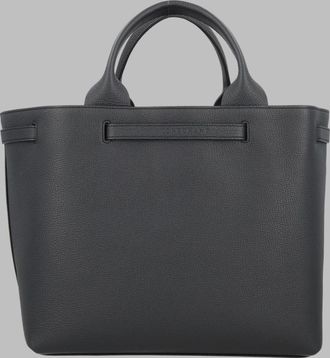 Longchamp Womens Handbag Le Smart Black Calf Leather Handbags Hand Bags