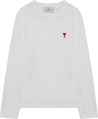 Ami Homme, Tops, Blanc, Taille: XL T-shirt blanc pour homme Aw25