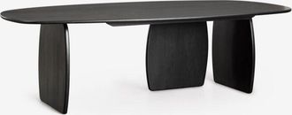 Sklum Sklum - Ovaler Esstisch 260x120 cm aus Agathe-Mangoholz Schlichtes Schwarz