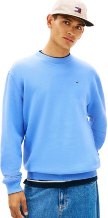 Tommy Jeans Herren TJM REG S Flag Crew EXT DM0DM20741 Pullover Sweatshirt, Blau (Light Horizon Blue), XL, Blau (Light Horizon Blue), XL