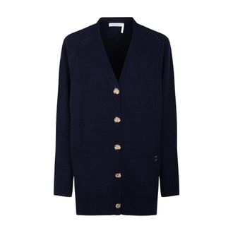 Chlo&eacute; Marineblauer Kaschmir-Cardigan - - Knitwear - Damen - Blau - XS