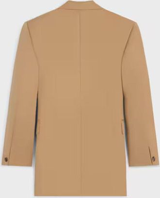 Celine Single-Breasted Wool Blazer - Camel