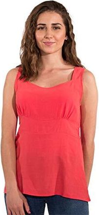 Coline Top Femme Larges Bretelles - Couleur : Corail - Taille : M