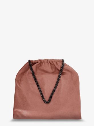 Stella McCartney Womens Shoulder Bag Falabella Shaggy Deer Pink Fabric