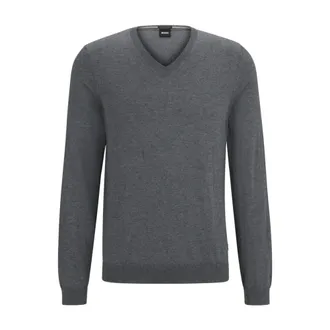 HUGO BOSS Homme, Pulls, Gris, Taille: M Pull Col V Melba