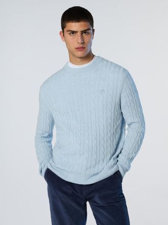 North Sails Pullover Rundhalsausschnitt mit Zopfmuster