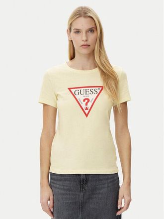 Guess T-Shirt W1YI1B I3Z14 Gelb Regular Fit