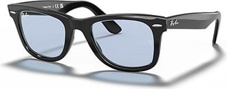 Ray-Ban Original Wayfarer Classic Sonnenbrillen Schwarz Fassung Blau Glas 52-22