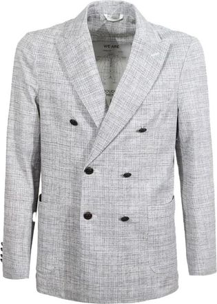 Circolo 1901 Gekn&ouml;pfter Blazer mit doppelter Knopfleiste und Taschen - - Jackets - Herren - Grau - 2XL