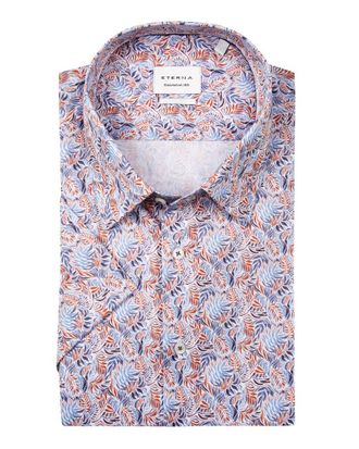 Eterna B&uuml;gelfreies Kurzarmhemd mit floralem Print, Modern Fit in