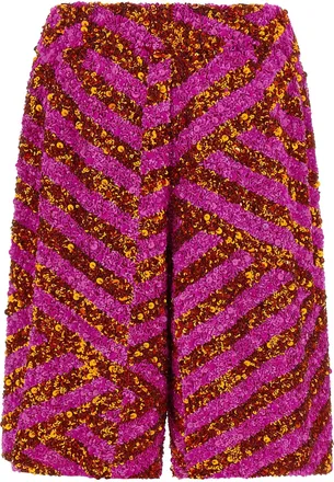 Dries Van Noten Pomy Bis Bermuda Shorts - Purple