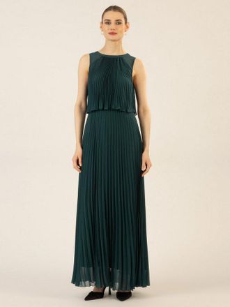 Apart Abendkleid mit lose fallendem Sonnenplissee Part bis zur Taille