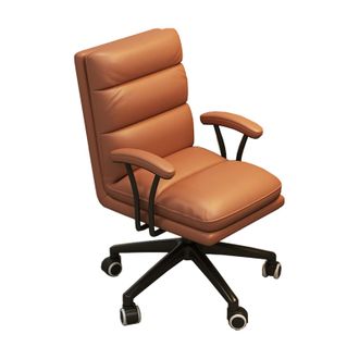 Generic Ergonomischer Heimb&uuml;rostuhl Mit H&ouml;henverstellbaren Armlehnen Und Lordosenst&uuml;tze for Arbeitszimmer Oder Schlafzimmer(Orange)