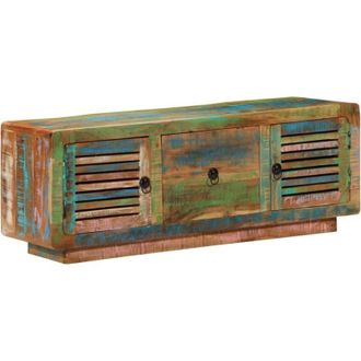 vidaXL Meuble TV 110x30x40 cm bois massif de r&eacute;cup&eacute;ration vidaXL