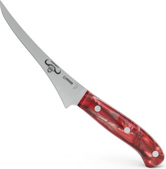 GIESSER seit 1776 - Made in Germany - Filetiermesser 17 cm Red Diamond, PremiumCut Filet No 1, Filiermesser, Acryl, rot, rostfrei, deutsches Grillmesser schar