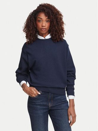 Tommy Hilfiger Sweatshirt Script Terry WW0WW52355 Dunkelblau Regular Fit