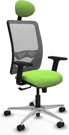 Piqueras y Crespo Stuhl mit R&uuml;ckenlehne und Armlehnen Zulema, h&ouml;henverstellbare Lendenwirbelst&uuml;tze und festes Kopfteil, ausgestattet mit Sincro 3 Positionen und Schneid