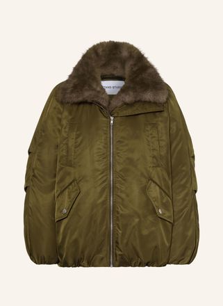 Stand Studio Stand Studio Blouson Thilda Mit Abnehmbarem Kunstfell gruen