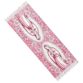 Generico Couverture Vierge Marie - Ch&acirc;le De Foi Floral 180 Cm, Couverture Douce Et Chaude | &Eacute;charpe Dic&ocirc;ne Catholique Pour Voyage, Pri&egrave;re, H&ocirc;tel, Jardin, Int&eacute;r