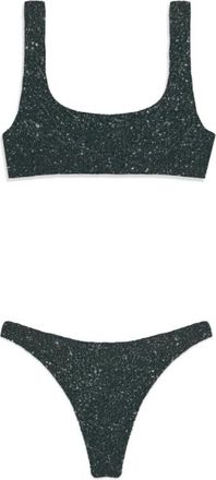 MC2 Saint Barth Femme, Maillots de bain, Noir, Taille: 40 FR Haut de Bikini Froiss&eacute; et Bas le plus Coquin