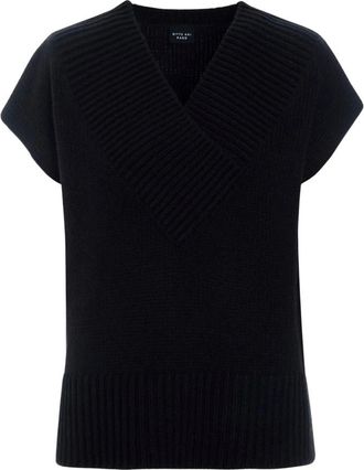 Bitte Kai Rand Femme, Pulls, Noir, Taille: 40 FR Gilet en maille &agrave; col en V