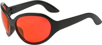 Generic Lunettes de soleil femme Hip Hop Punk Big Frame pour femmes lunettes de soleil homme femme lunettes de soleil, noir rouge 2026