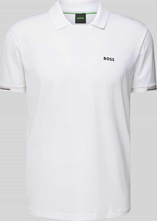 HUGO BOSS Slim Fit Poloshirt mit Label-Schriftzug Modell Palle Mesh