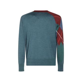 Vivienne Westwood Argyle Pattern Wool Sweater - Blue