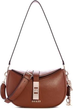 Guess Femme Brooke Shoulder Bag Sac à bandoulière, Cognac, Taille Unique