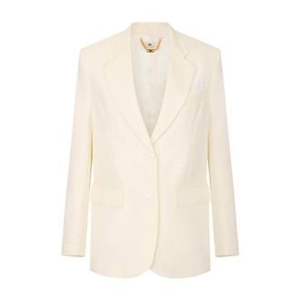 Elisabetta Franchi Gabardine-Jacke - - Jackets - Damen - Beige - S