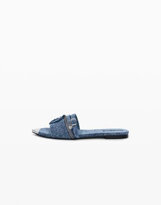 Desigual Flache Jeanssandalen in Blau