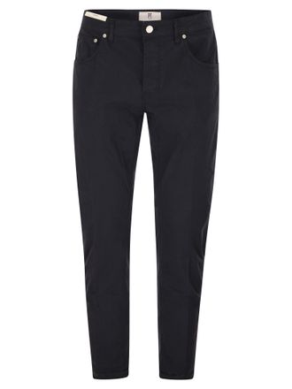 Pantaloni Torino Pantalon Cinq Poches En Coton Stretch