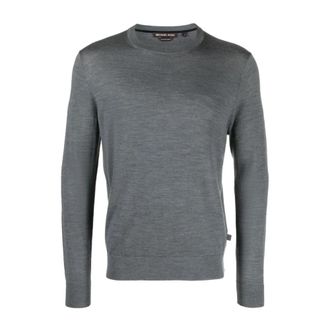 Michael Kors Merino-Wollpullover - - Knitwear - Herren - Blau - 2XL