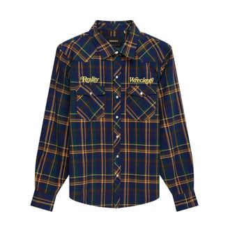 Deus Chemise &agrave; carreaux Reality Wreckers - Homme - Chemises - Bleu - Taille: M