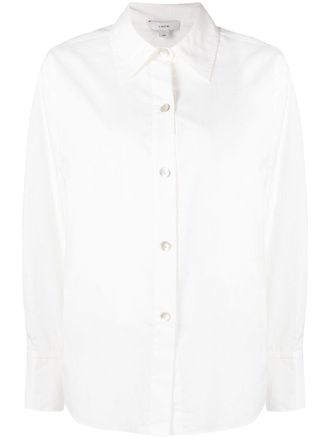 Vince chemise &agrave; boutonni&egrave;re devant - Blanc